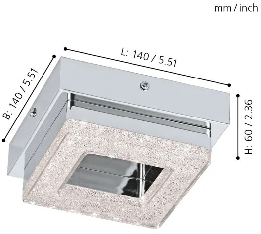 Eglo 95655 - LED Stropní svítidlo FRADELO LED/4W/230V