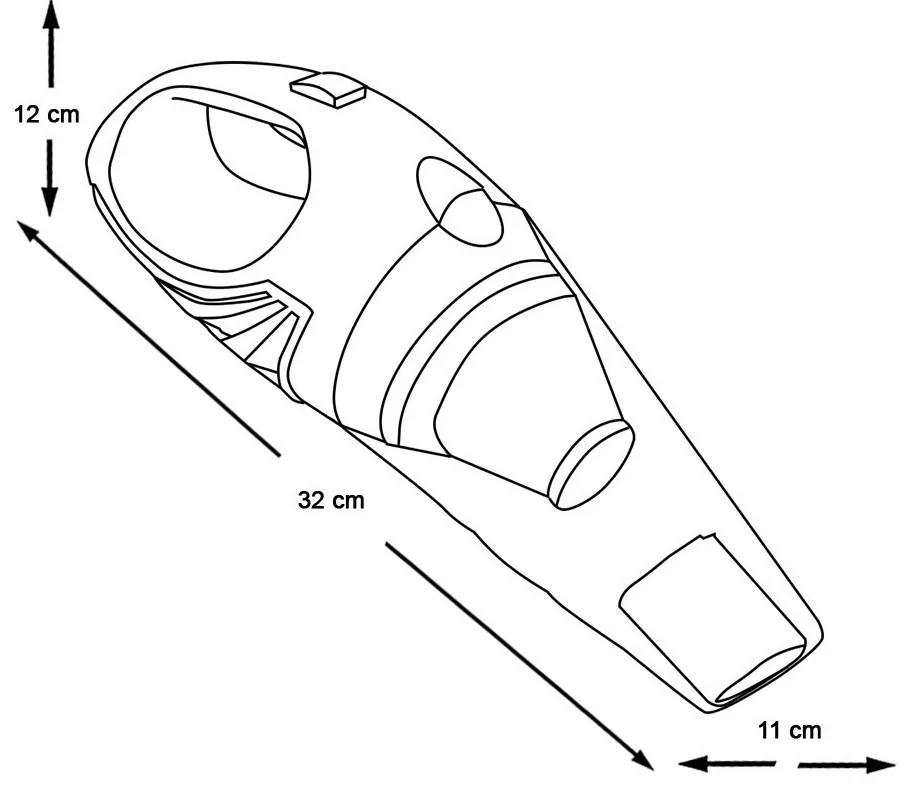Ruční vysavač na mokré i suché vysávání, s nabíjejícím kabelem USB 55W