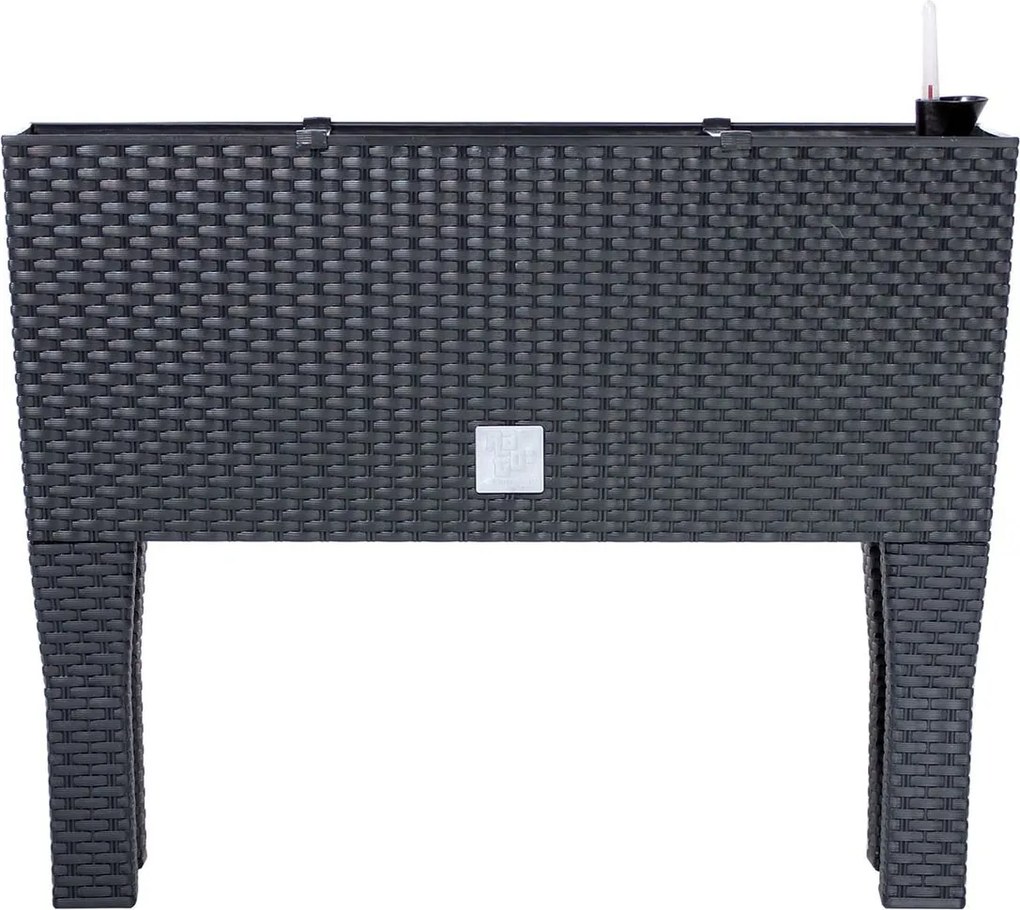 Prosperplast Truhlík na květiny »Rato Case High«, s vložkou na zavlažování, v ratanovém vzhledu. (antracitová, Š 80 x V 62 x H 33 cm)