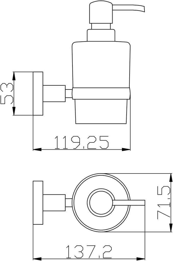 Slezák Rav Colorado dávkovač tekutého mýdla sklo kartáčovaná zlatá COA0303ZK