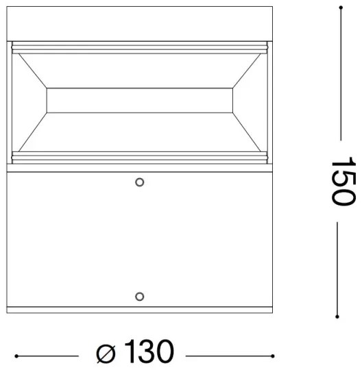 Ideal Lux - LED Venkovní lampa BOEING LED/14W/230V 15 cm IP65 antracit