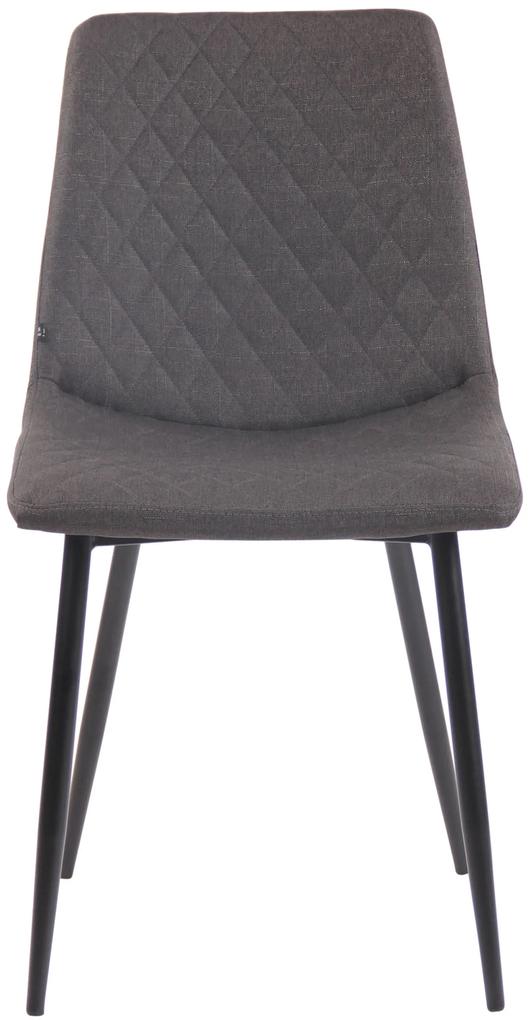 Jídelní židle Hewton - látkové čalounění | tmavě šedá