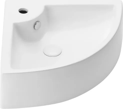 UPTrend Rohové keramické umyvadlo závěsné CHERRY XL TR4053, bílá lesk