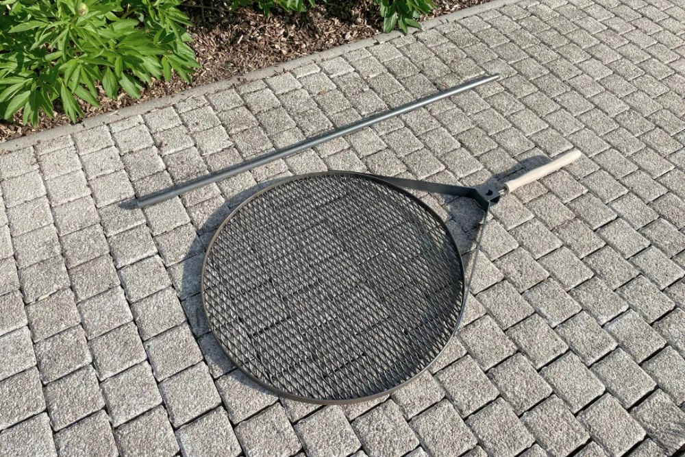 Grilovací rošt polohovací Ø 60 cm ✔ Rošt se zemním pouzdrem