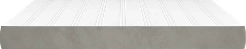 vidaXL Taštičková matrace 180 x 200 x 20 cm samet [347848] Barva: světle šedá