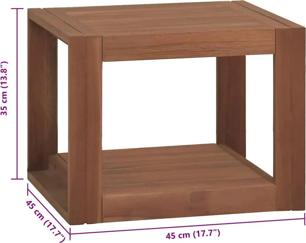 Nástěnná koupelnová skříňka 45 x 45 x 35 cm masivní teak 338233
