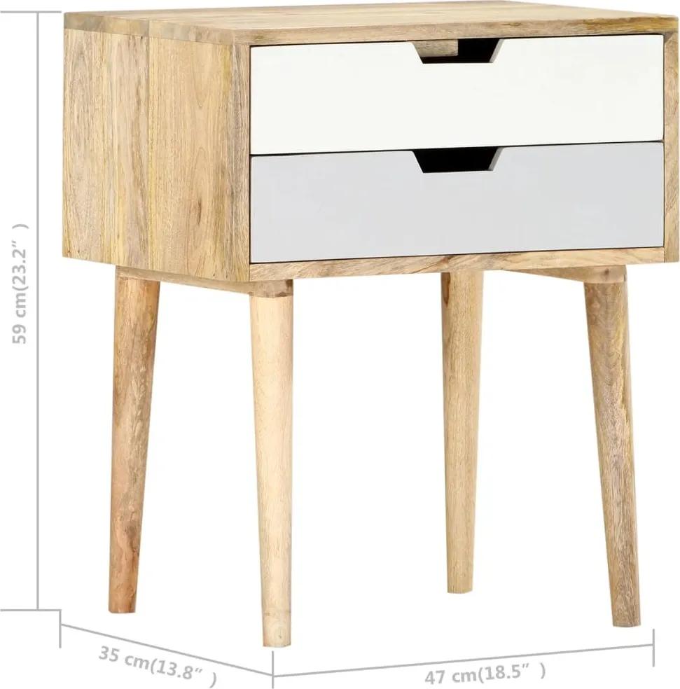 vidaXL Noční stolek 47 x 35 x 59 cm masivní mangovníkové dřevo [286481]