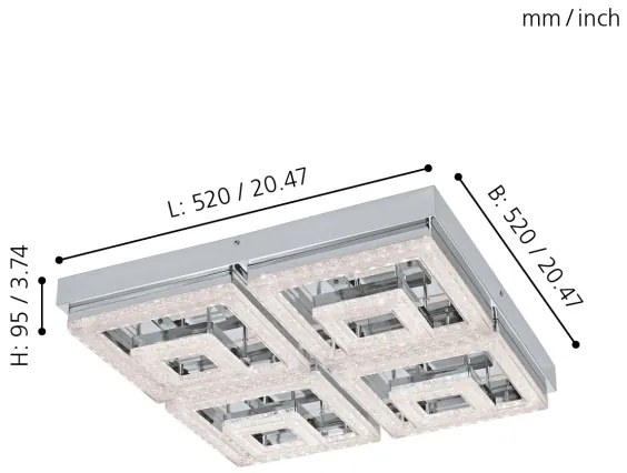 Eglo 95661 - LED Stropní svítidlo FRADELO LED/48W/230V