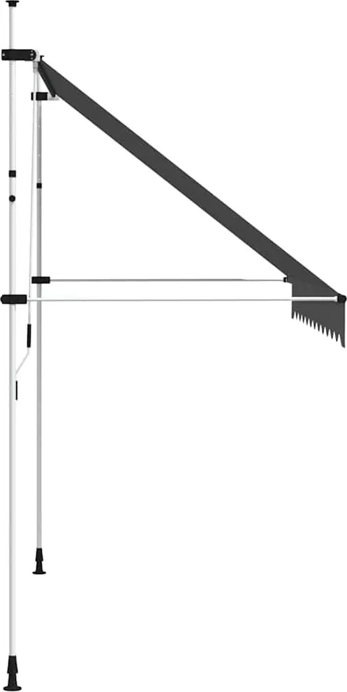 Ručně zatahovací markýza 300 cm antracitová 143690
