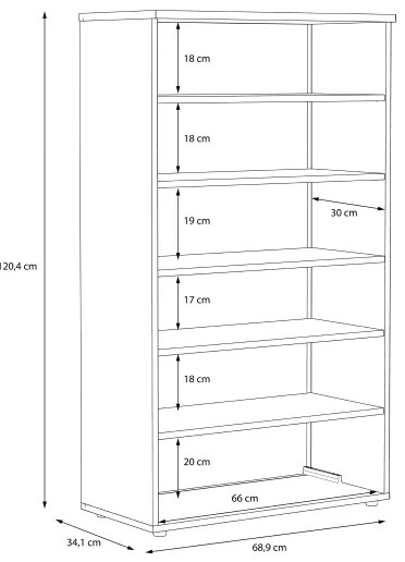 Botník ETON bílá/šedá beton