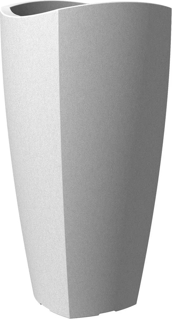Scheurich Květináč Wave Gobe Cubo (Ø 40 cm, výška 80 cm, Stony šedá), - 4033083595749