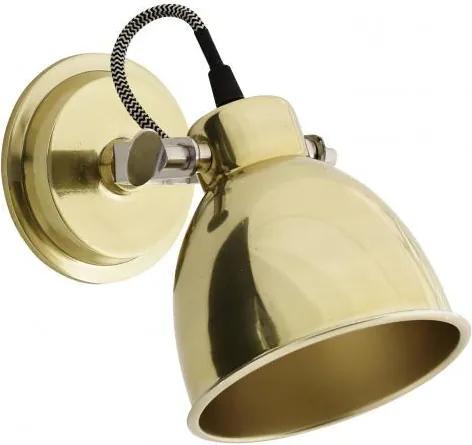 MADAM STOLTZ Nástěnná lampa Brass, zlatá barva, kov