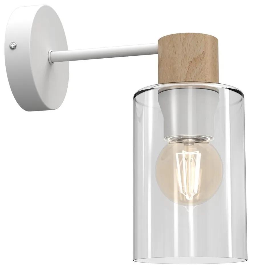 Milagro | Nástěnná lampa MADERA 1xE27/60W/230V bílá/dřevo | MI2040