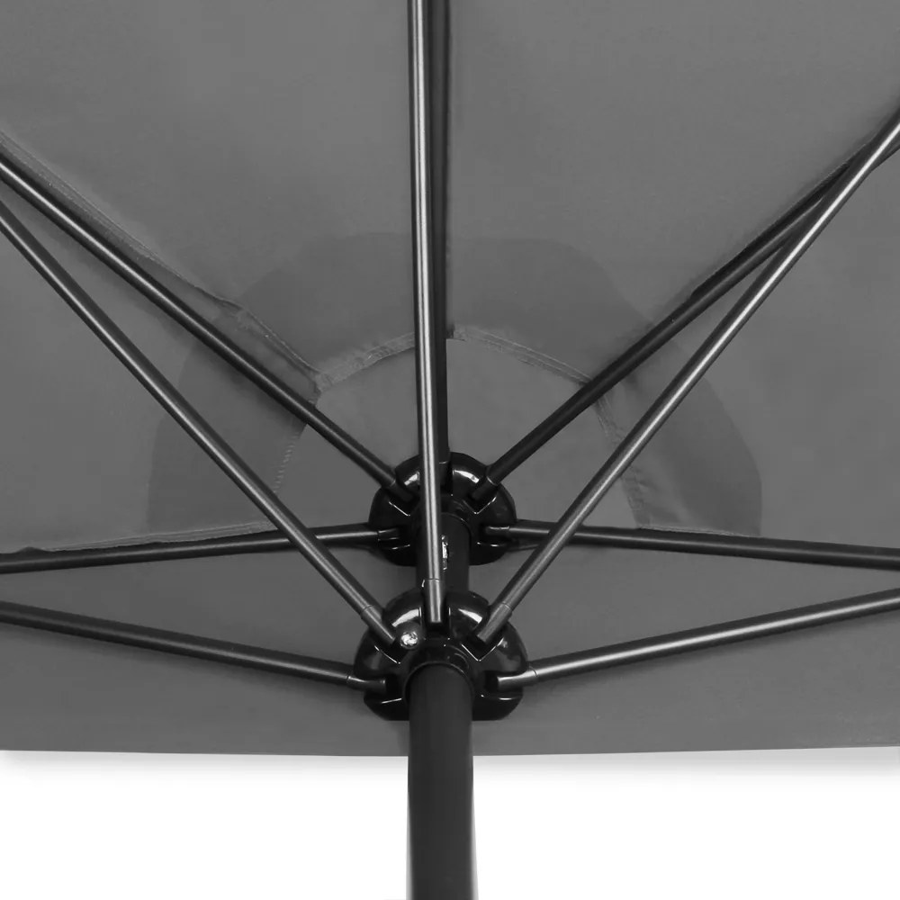 Půlkruhový slunečník antracit průměr 270 cm 104164