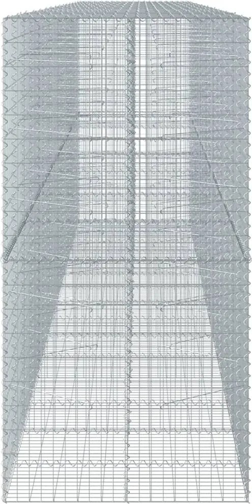 Gabionový koš s víkem 750 x 100 x 200 cm pozinkované železo 3295238