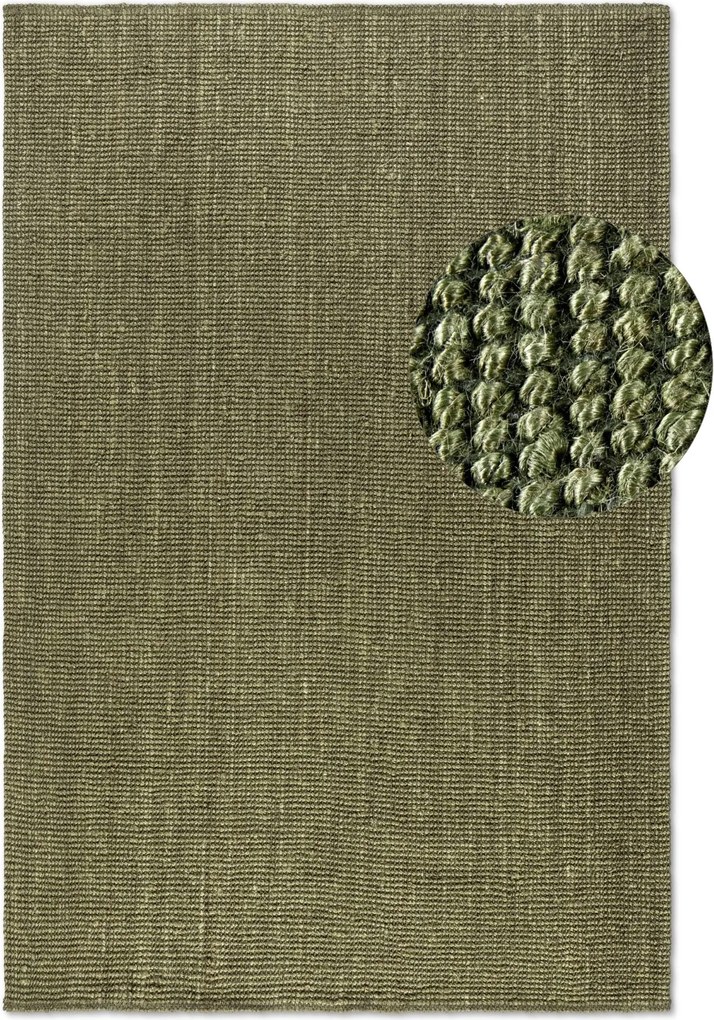 Hanse Home, Kusový koberec Bouclé Jute 105977 Jungle Green, 120x170, zelená, chodba / předsíň