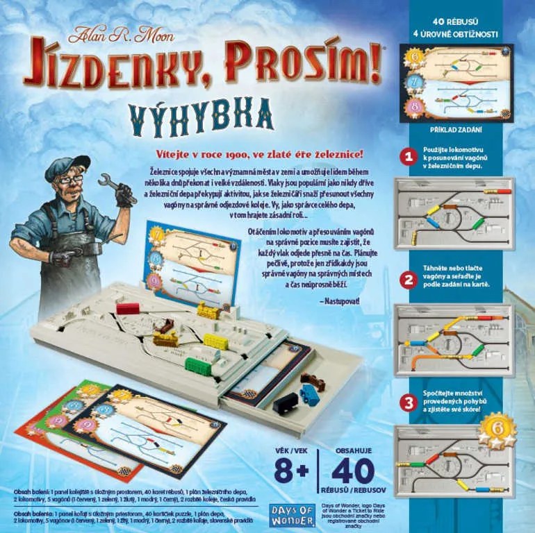 _Ostatní 1_ ADC Hra Jízdenky, prosím! Výhybka 40 rébusů pro 1 hráče asmixlq02cs