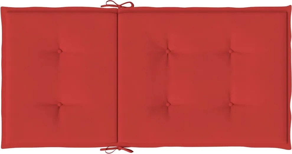 Podušky na židli nízké opěradlo 6 ks červené 100x50x3 cm oxford 314137