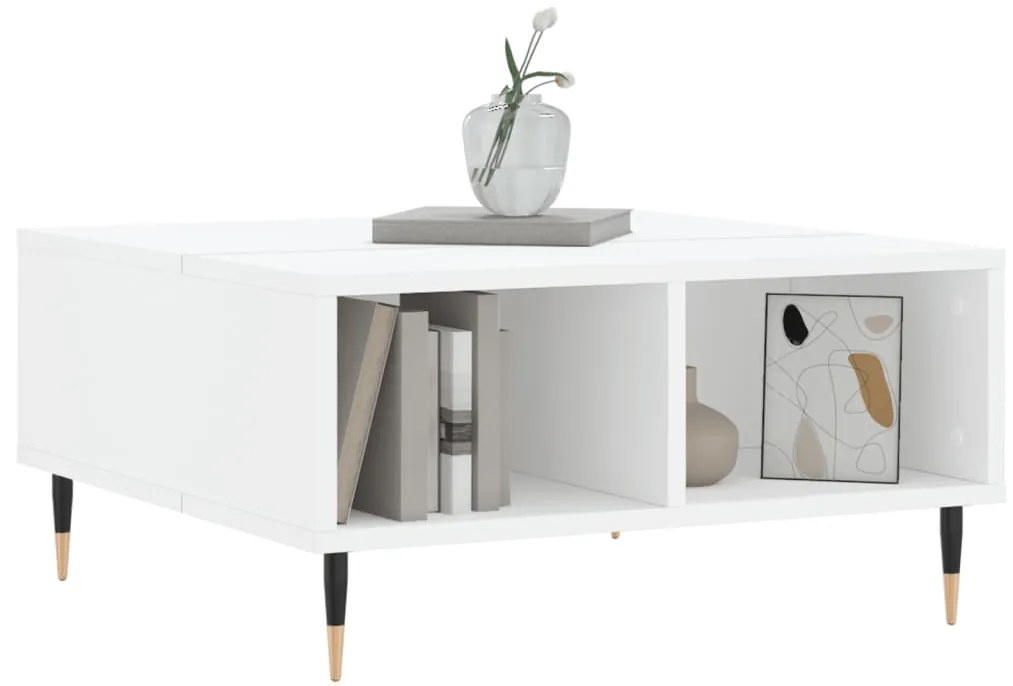 Konferenční stolek bílý 60 x 60 x 30 cm kompozitní dřevo - Default Title