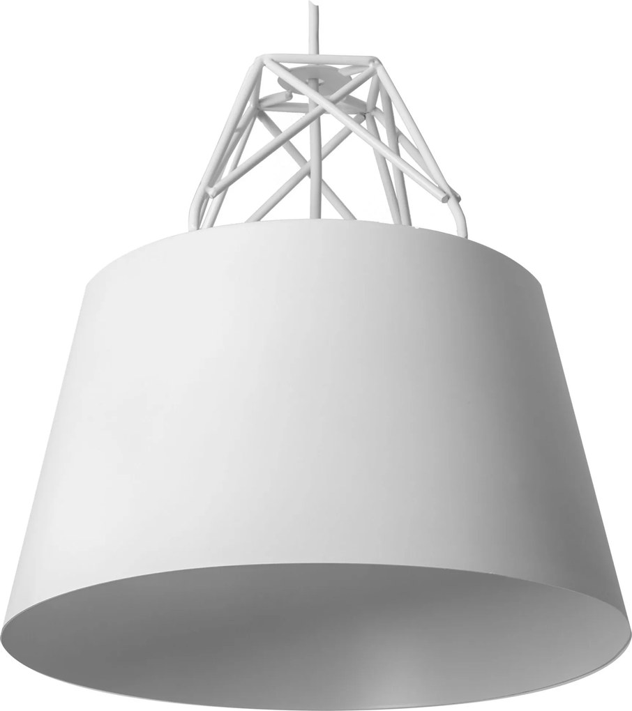 Toolight Toolight, závěsná kovová stropní lampa 1xE27 APP423-1CP, bílá, OSW-00553