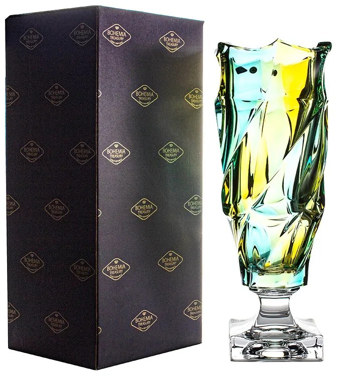 KŘISTÁLOVÁ VÁZA BOHEMIA FLAMENCO LEMON 380MM