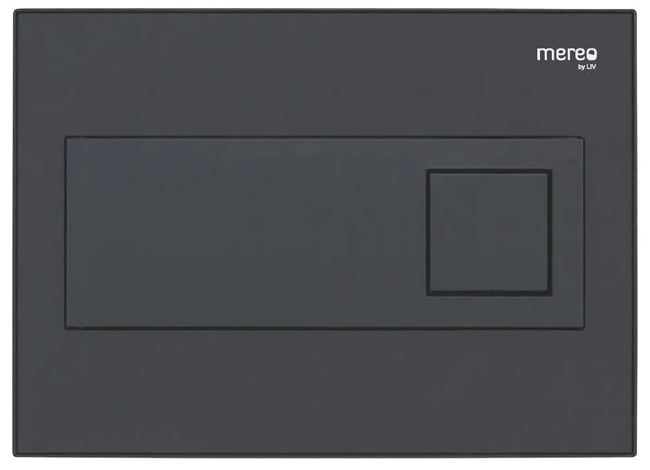 Mereo Star ovládací tlačítko 242x174x16 mm pro dvojité splachování plexi černá / černá MM31