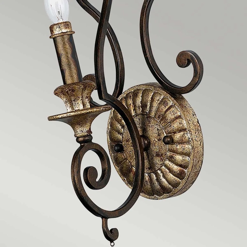 Elstead MARQUETTE rustikální nástěnné světlo 55 cm 1xE14 starý bronz