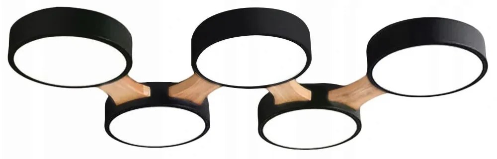 Toolight, LED stropní svítidlo 65x48x4,5cm + dálkové ovládání APP210-3CPR, černá, OSW-08468