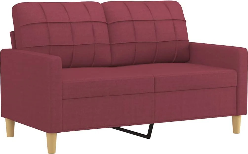 3dílná sedací souprava s polštáři vínová textil 3201264