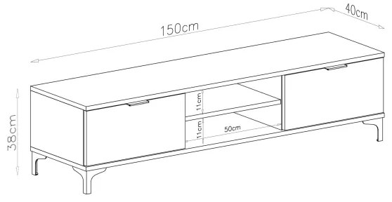 Televizní stolek LORA bílá