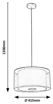 Rabalux - Lustr na lanku 3xE27/40W/230V