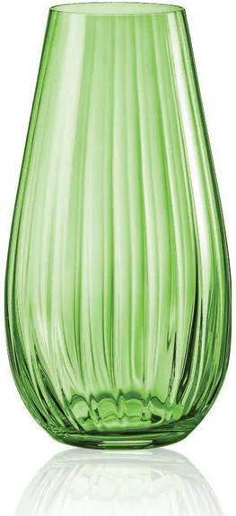 Bohemia Crystal barevná váza Waterfall - zelená