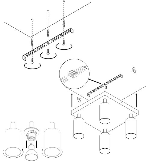 Bodové svítidlo ANGIE 4xGU10/35W/230V bílá