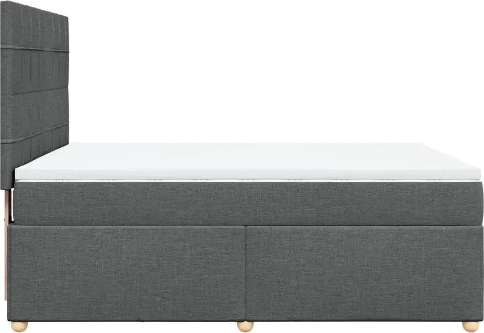 Box spring postel s matrací tmavě šedá 160x200 cm textil 3291332
