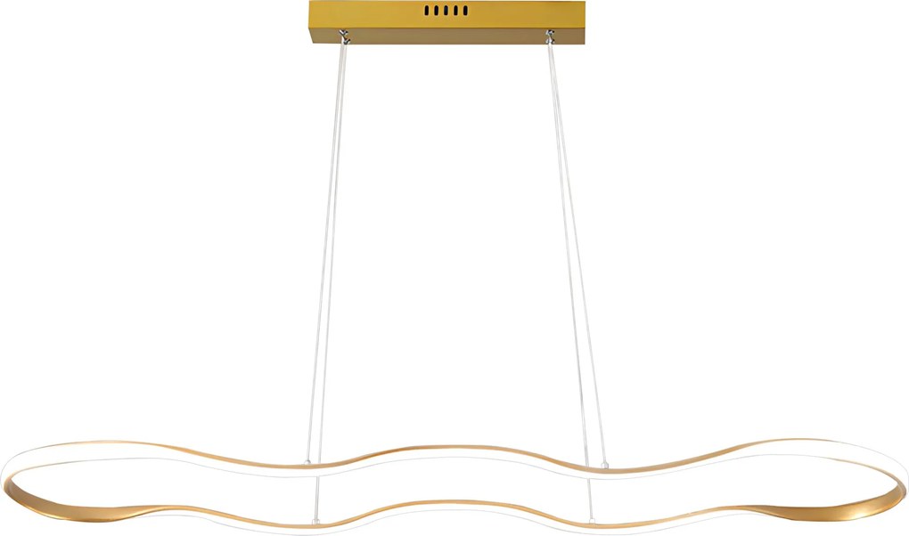Toolight Toolight, stropní svítidlo 120cm, 24W, 3000K, LHJ027-CP, zlatá lesklá, OSW-50012