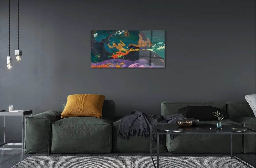 Obraz na skle Art působí na jezeře 140x70 cm