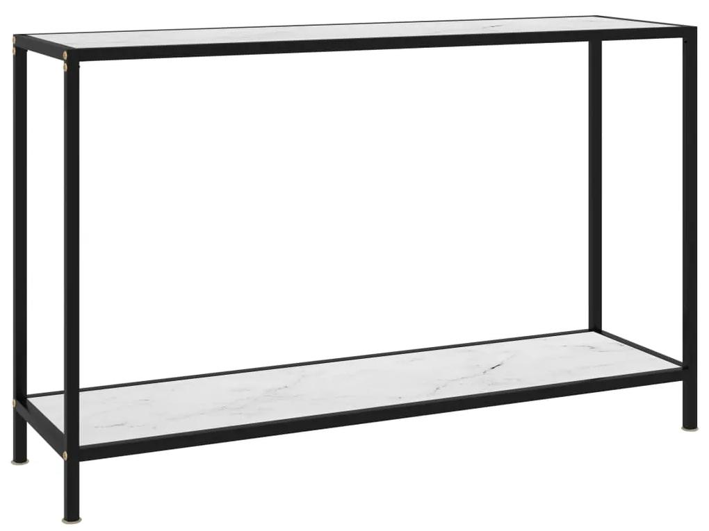 322841 vidaXL Konzolový stolek bílý 120 x 35 x 75 cm tvrzené sklo