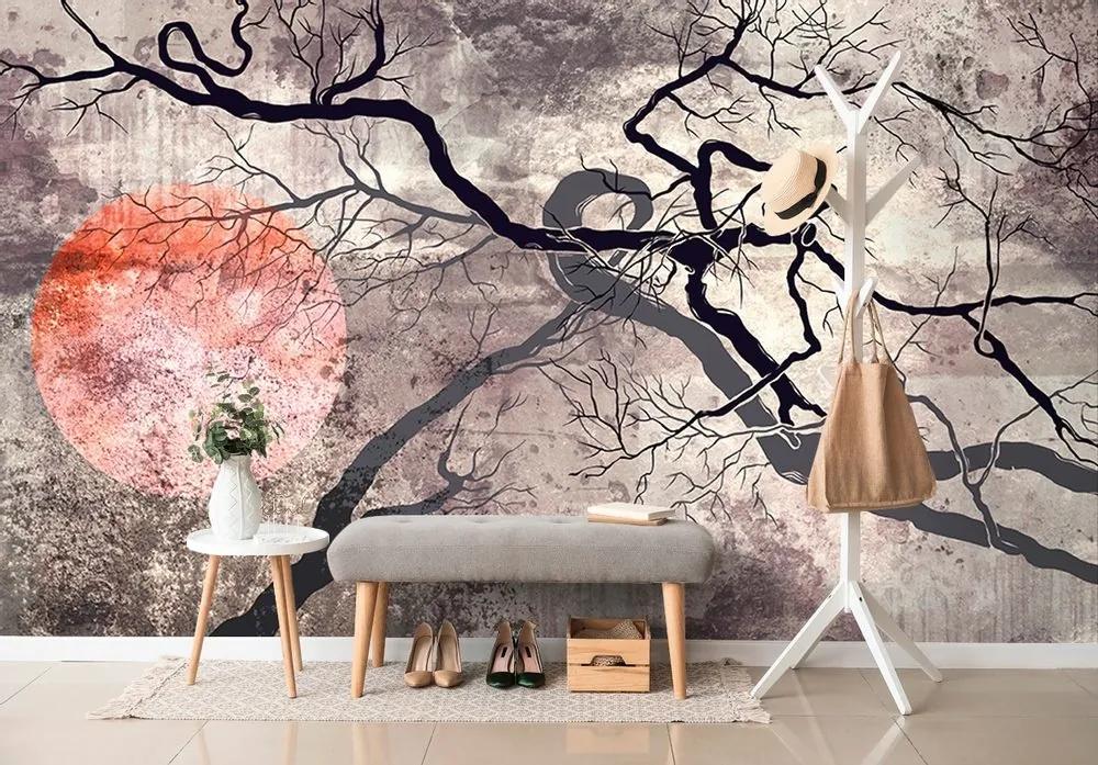 Samolepící tapeta surrealistické stromy - 225x150 cm