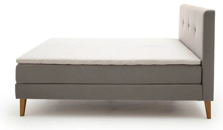 Světle šedá boxspring postel 160x200 cm Stockholm – Meise Möbel