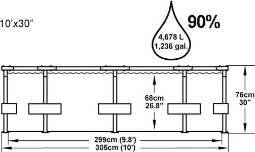 Bestway s konstrukcí s kartušovou filtrací 305 x 76 m 56408