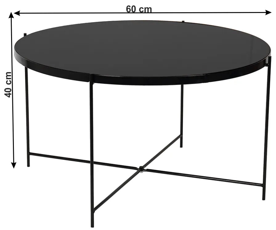 Kondela Konferenční stolek, sklo/kov KURTIS