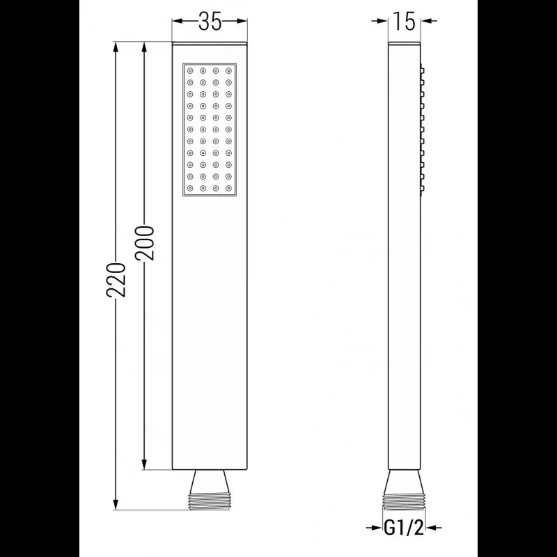 Mexen Uno, podomítkový sprchový set DR02, chromová, 71435DR02-00