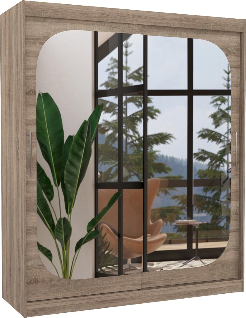 ADRK Furniture Posuvná skříň s zrcadlem ARIZONA 180 ADRK-SW-ARI-T-180