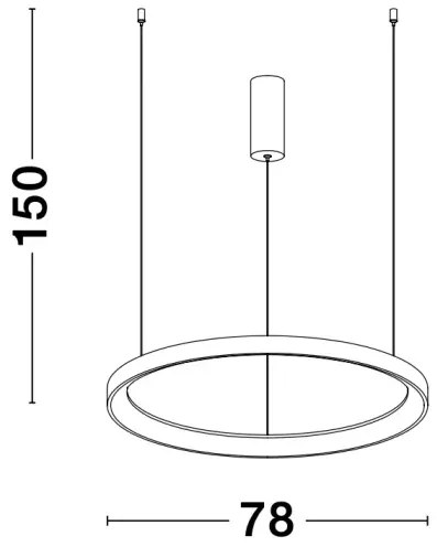 LED lustr Pertino 78 3000K bílé