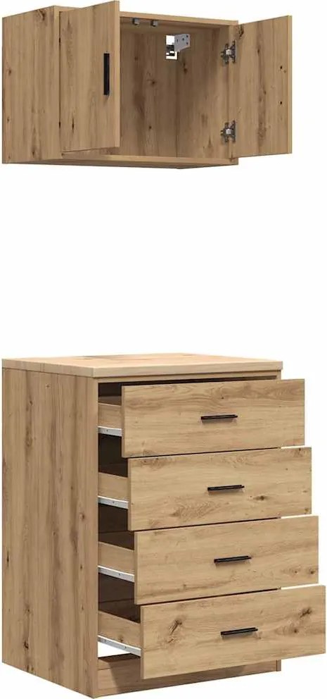 Garážové skříně 2 ks dub artisan kompozitní dřevo 3328340