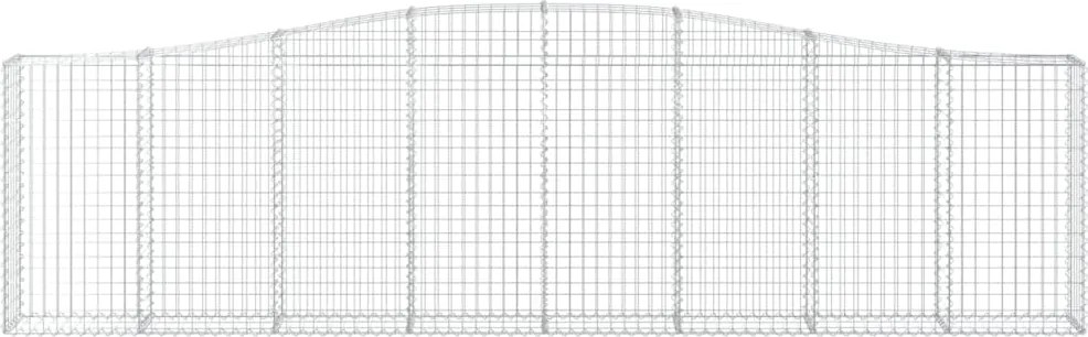 Klenuté gabionové koše 5 ks 400x30x100/120cm pozinkované železo 3145829