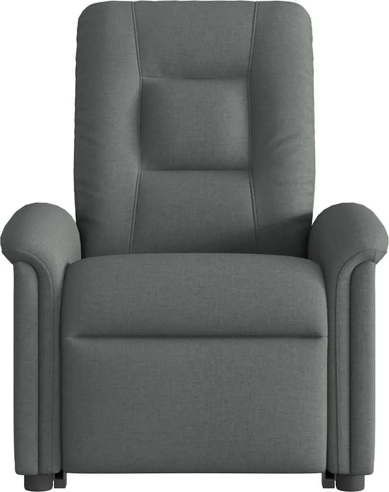 Elektrické zvedací polohovací křeslo tmavě šedé textil 3303275