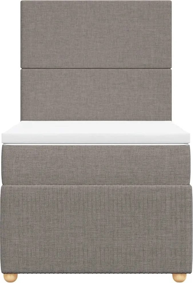 Box spring postel s matrací taupe 100 x 200 cm textil 3291964