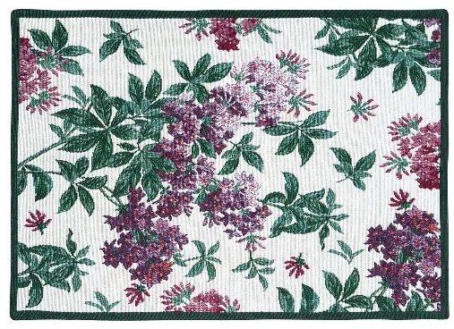 SCANquilt prostírání MOTIV listy a květy fialovozelená 32 x 48 cm