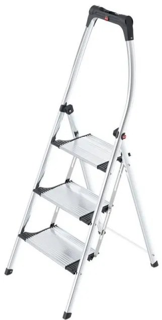Hliníkové schůdky Hailo K100 Topline, 3 stupně, 4303-301